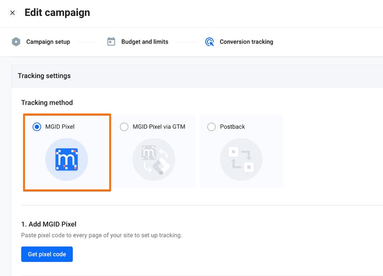 Adform Tracker Integration in MGID Ads